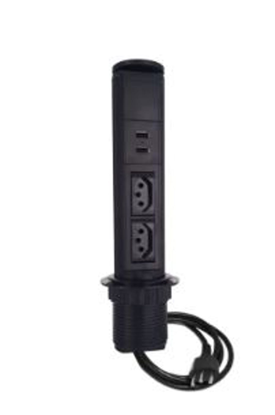 Mini totem manual 2 módulos + USB A+C negro – Dutotec – Maudy